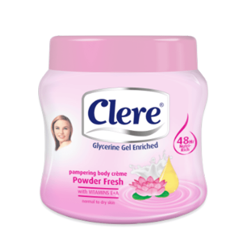 Clere Powder Fresh Body Cream - 500ml at Nice One KSA
