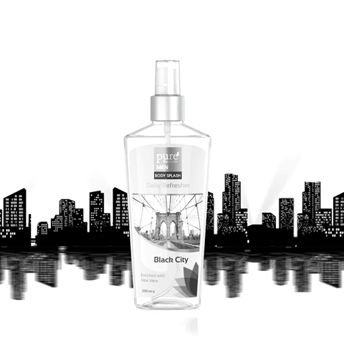 Pure Beauty Men Body Splash Black City - 250ml at Nice One KSA